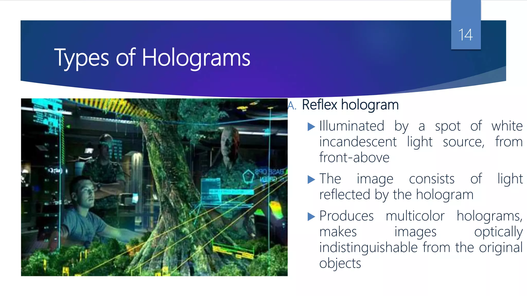 PPT on 3D Holographic Projection Technology ( Hologram) | PPTX | 3-D Graphics | Computer ...