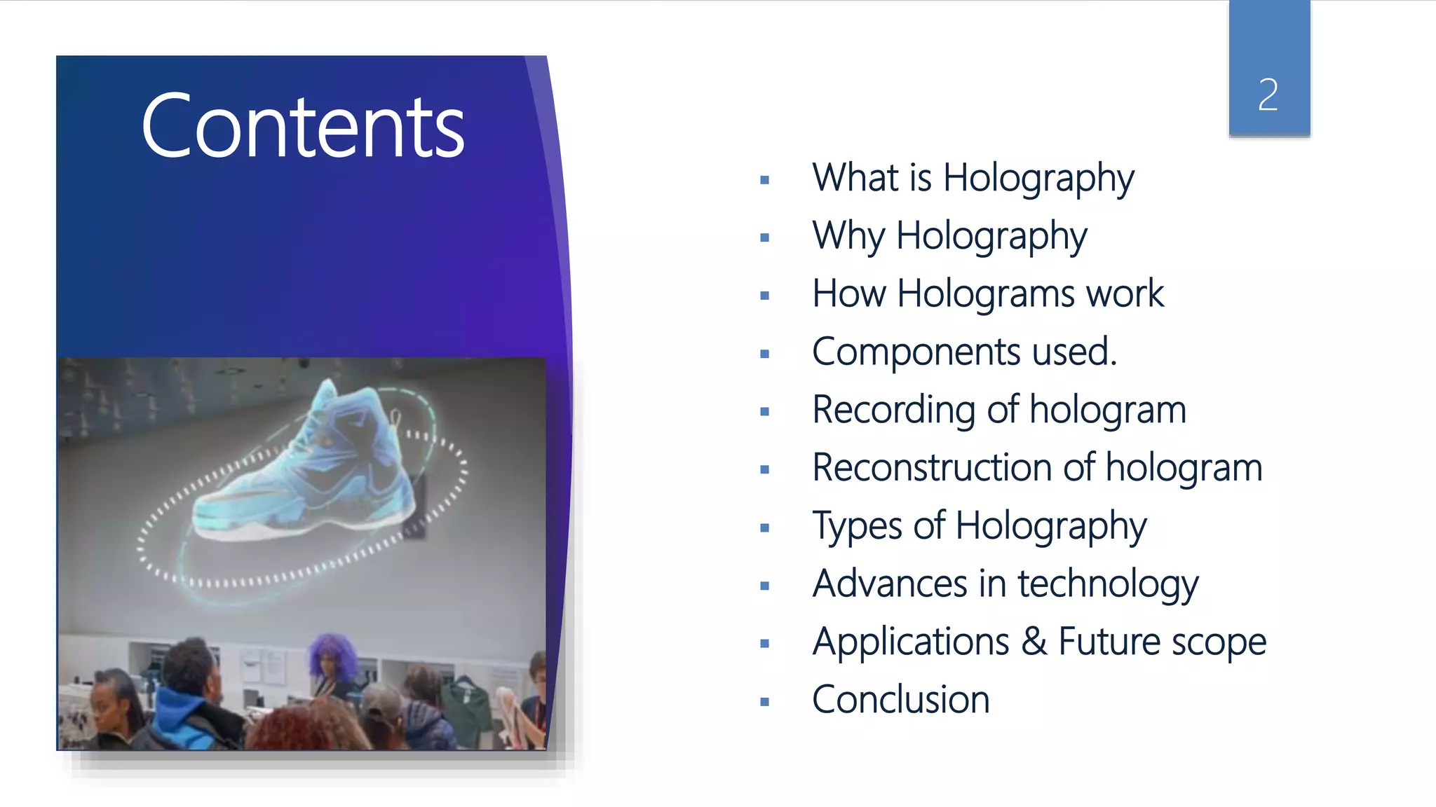 PPT on 3D Holographic Projection Technology ( Hologram) | PPTX | 3-D Graphics | Computer ...