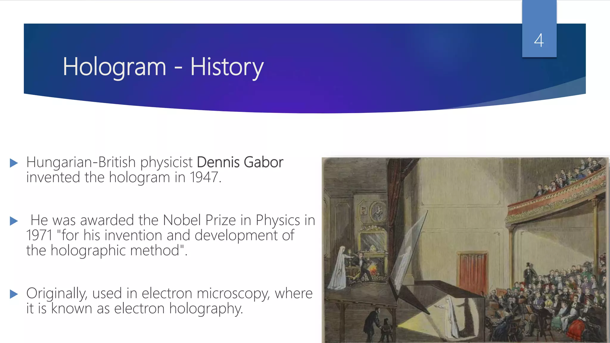 PPT on 3D Holographic Projection Technology ( Hologram) | PPTX