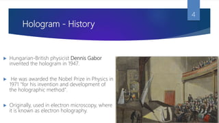 PPT on 3D Holographic Projection Technology ( Hologram) | PPTX