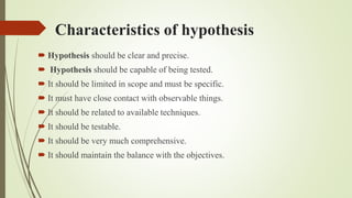 Research Hypotheses and its type | PPTX | Science