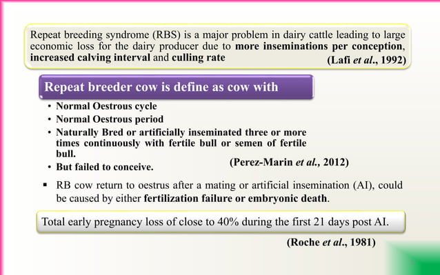 Practical approaches for treatment of Repeat Breeding Syndrome in Dairy ...