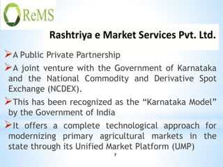 One State – One Market The Karnataka Model | PPT