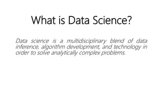 Introduction to Data Science | PPTX