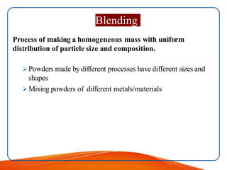 Advancements in powder metallurgy | PPTX