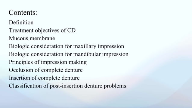 Complete denture and denture material Seminar | PPT