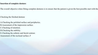 Complete denture and denture material Seminar | PPTX