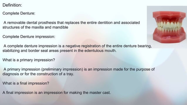 Complete denture and denture material Seminar | PPT
