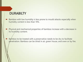 Seminar on bamboo as a construction marterial | PPTX