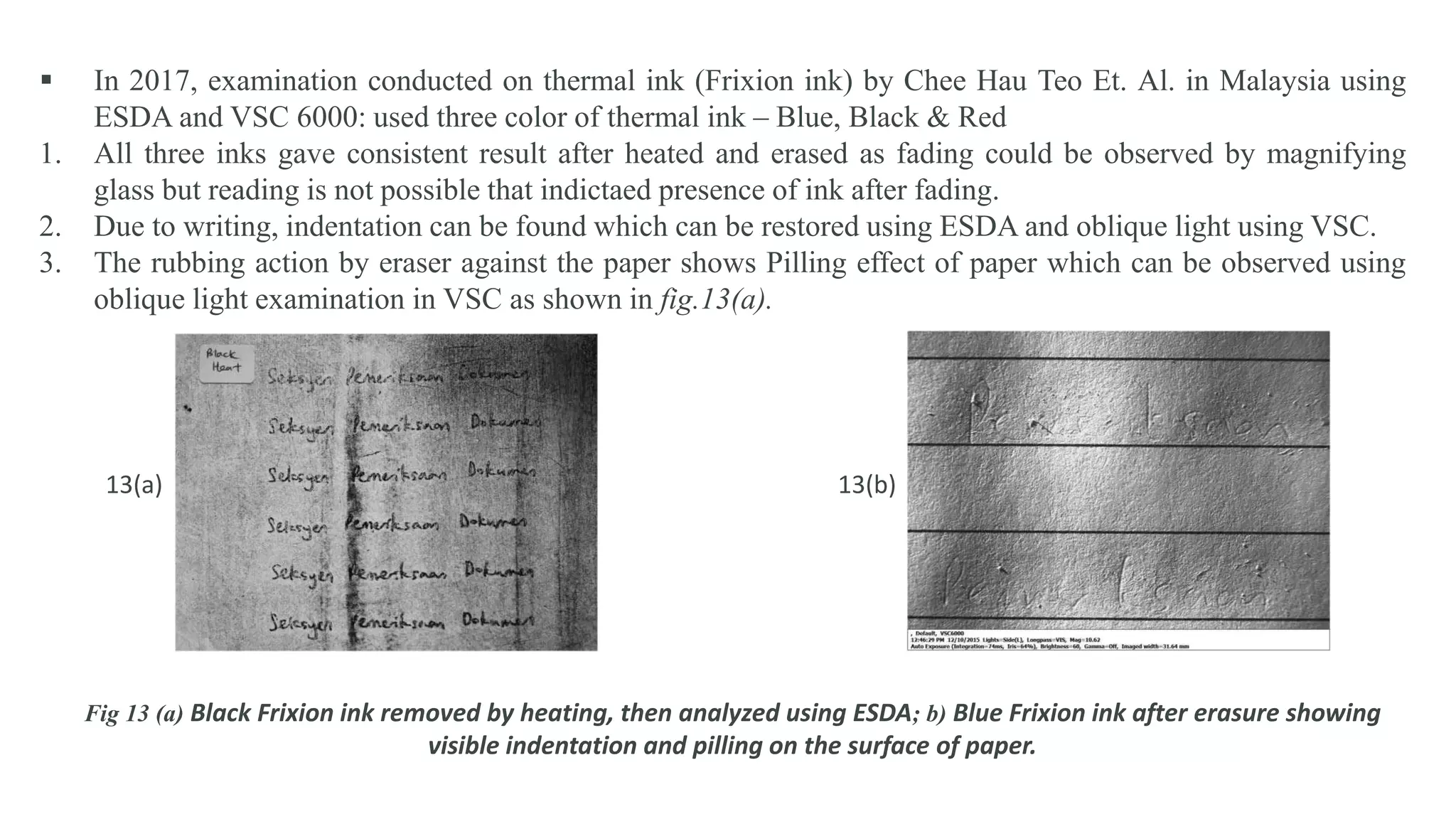Examination of Disappearing Ink Writting | PPT