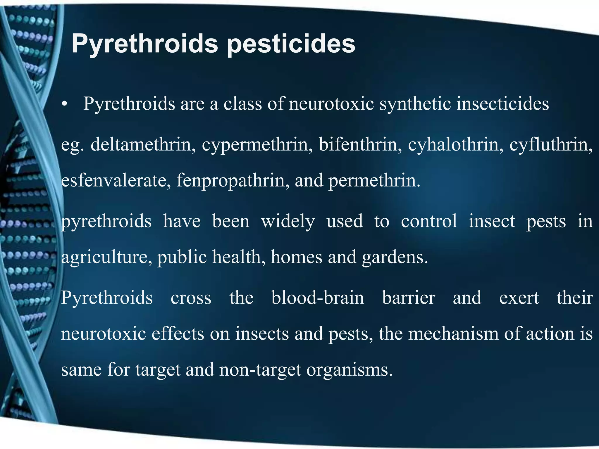 Pesticide poisoning and cognitive brain and issues | PPTX
