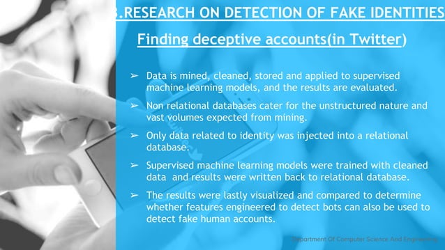 Seminar on detecting fake accounts in social media using machine ...