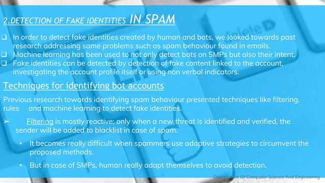 Seminar on detecting fake accounts in social media using machine learning | PPTX
