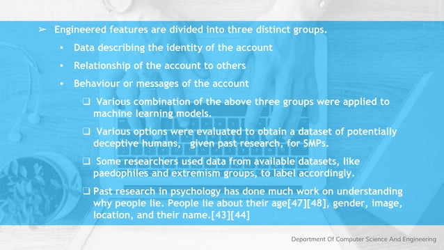 Seminar On Detecting Fake Accounts In Social Media Using Machine Learning Pptx