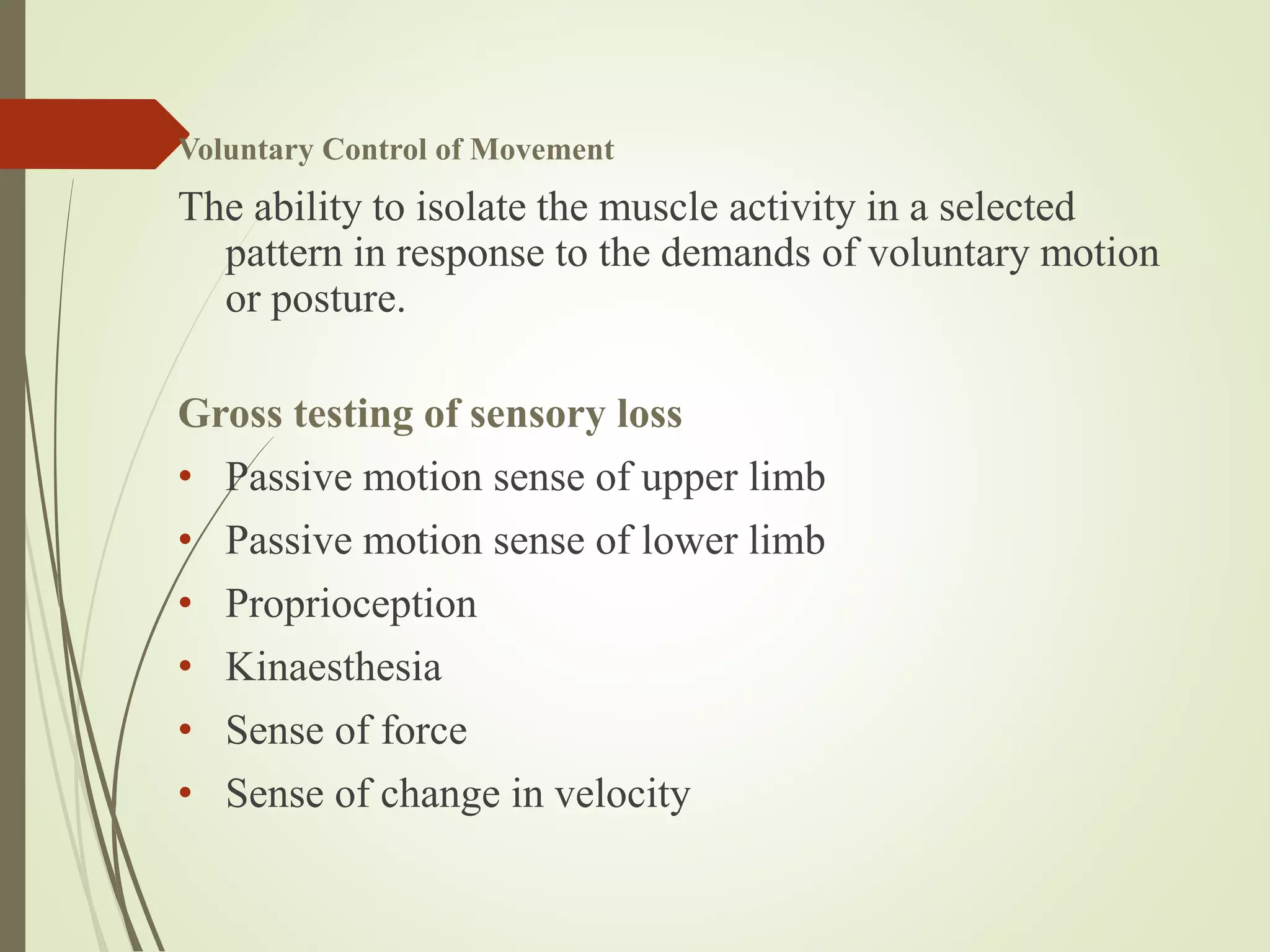 Motor control Assessment | PPTX
