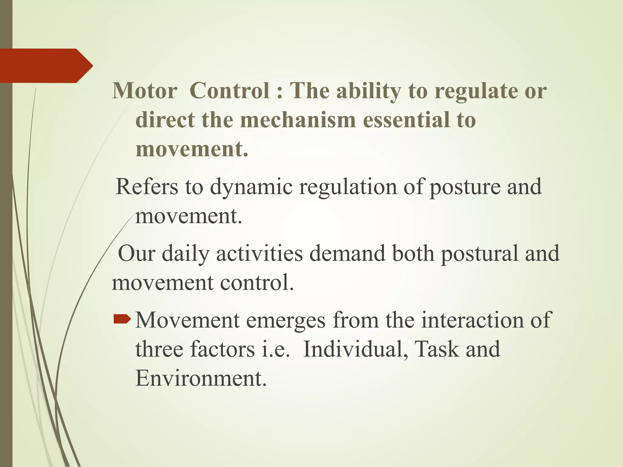 Motor control Assessment | PPTX
