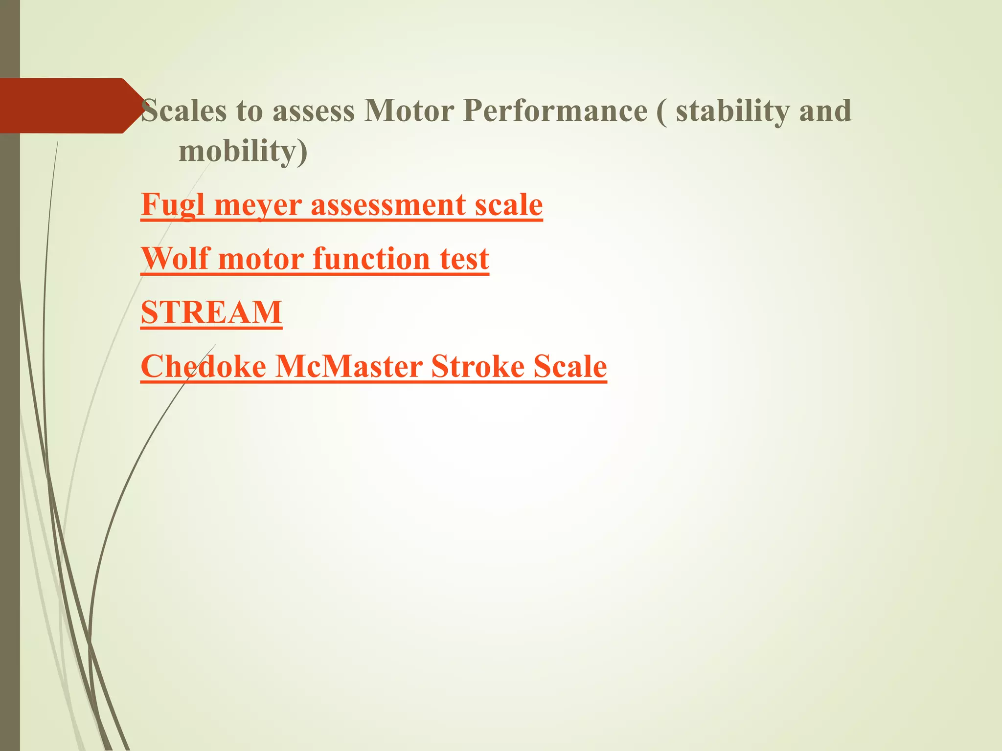 Motor control Assessment | PPTX