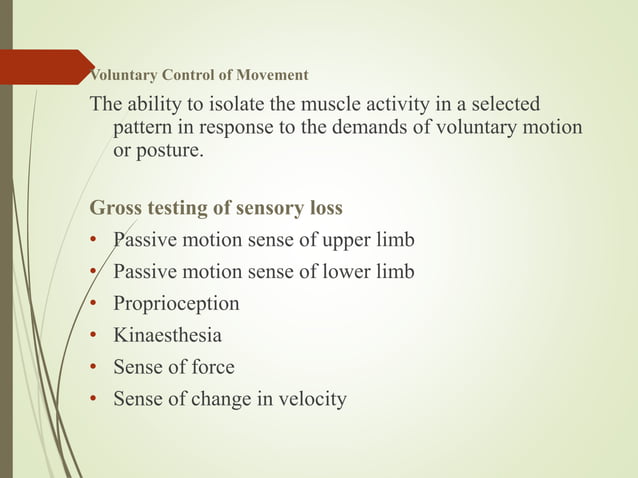 Motor control Assessment | PPTX | Physical Therapy | Wellness