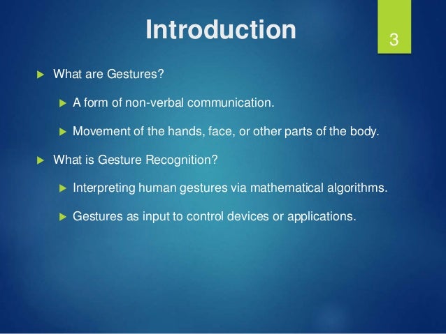 Gesture Recognition Technology Seminar Ppt