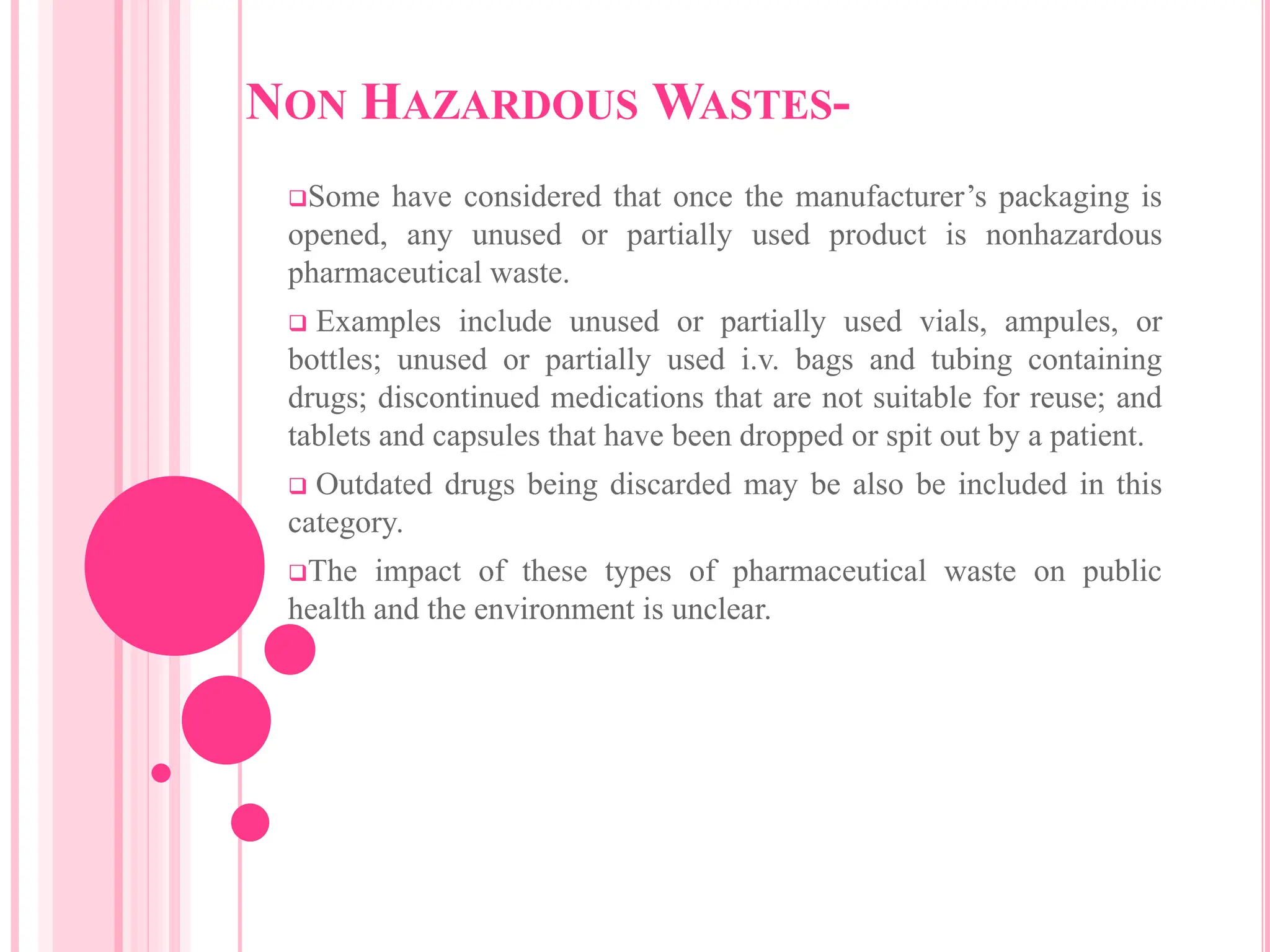 Disposal and management of pharmaceutical waste | PPTX