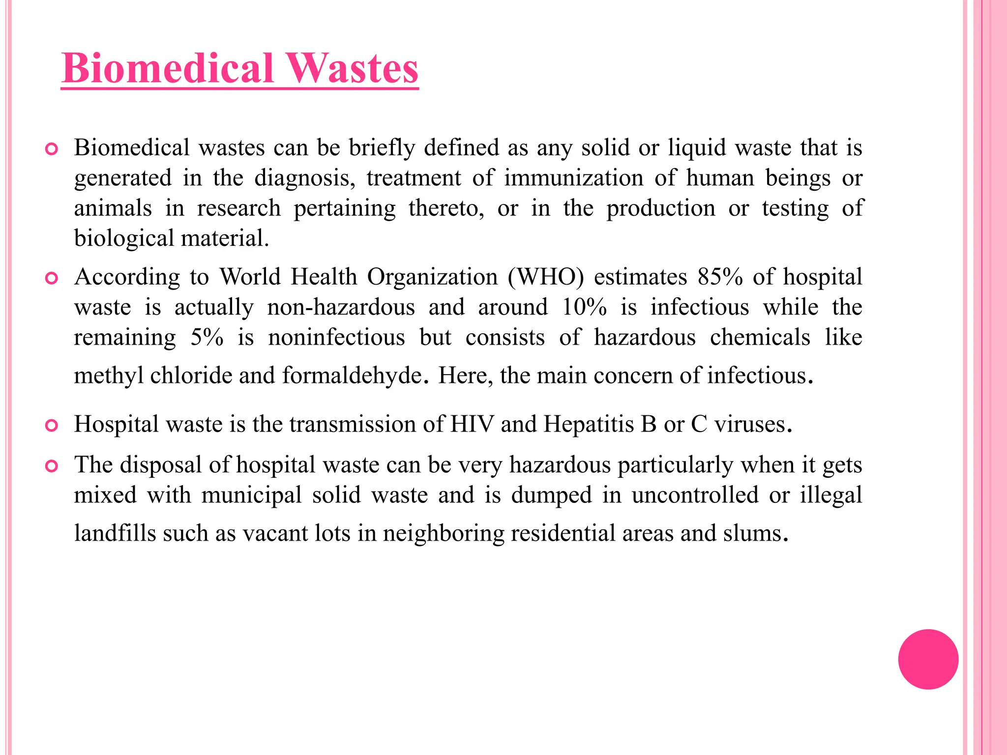 Disposal and management of pharmaceutical waste | PPTX