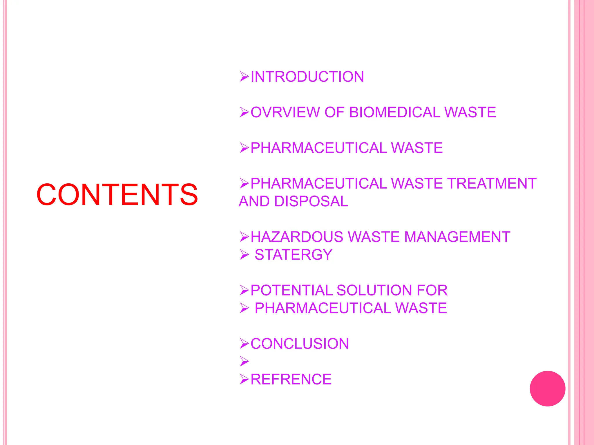 Disposal and management of pharmaceutical waste | PPTX