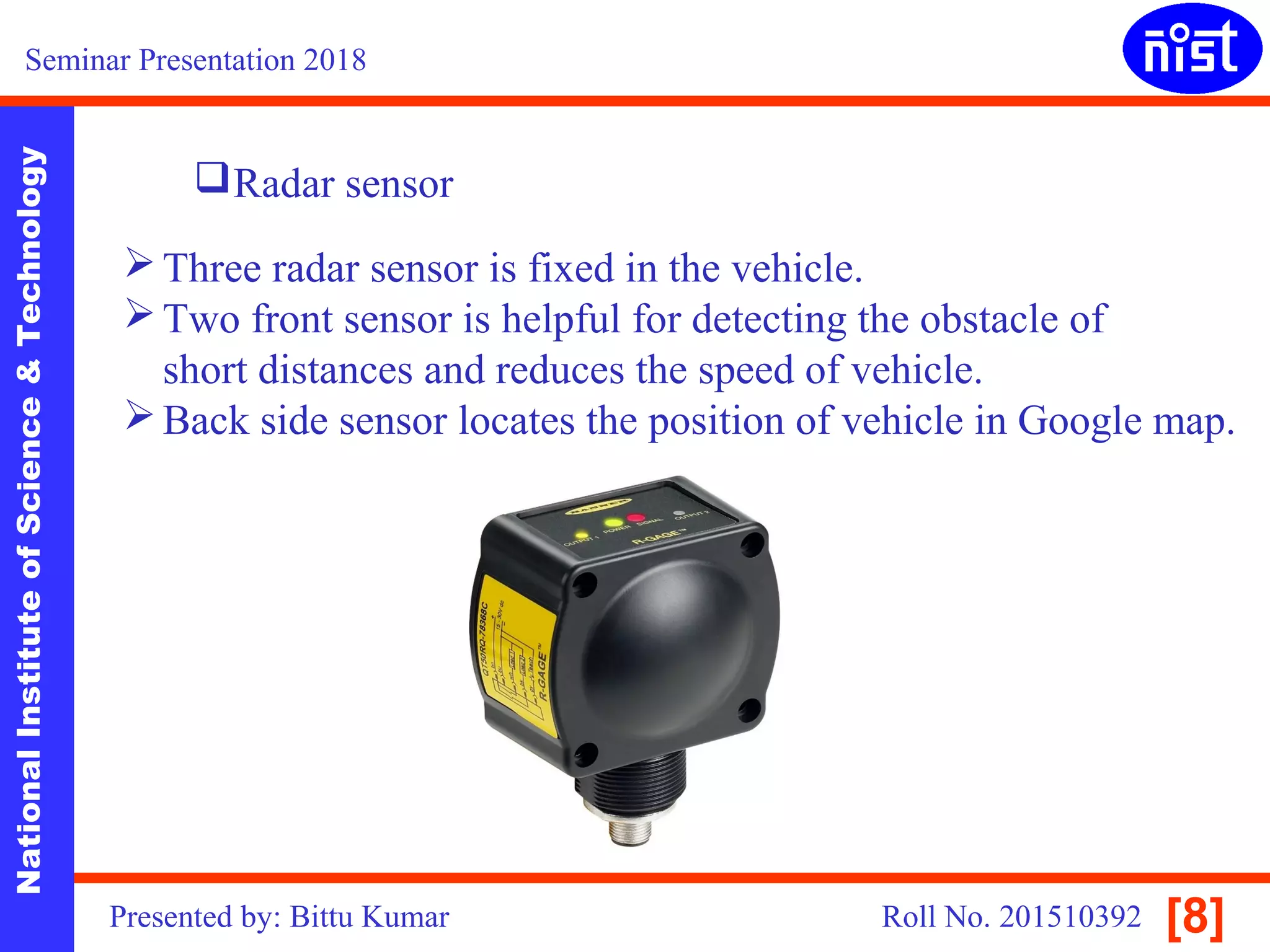 Self Driving Car Seminar presentation | PPT