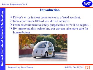 Self Driving Car Seminar presentation | PPT
