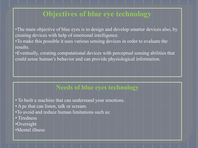 seminar ppt blue eyes.pptx | Computer Peripherals | Computing