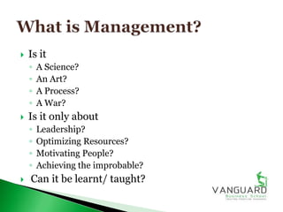 Seminar on Careers in Management by Arka Bhattacharya | PPTX