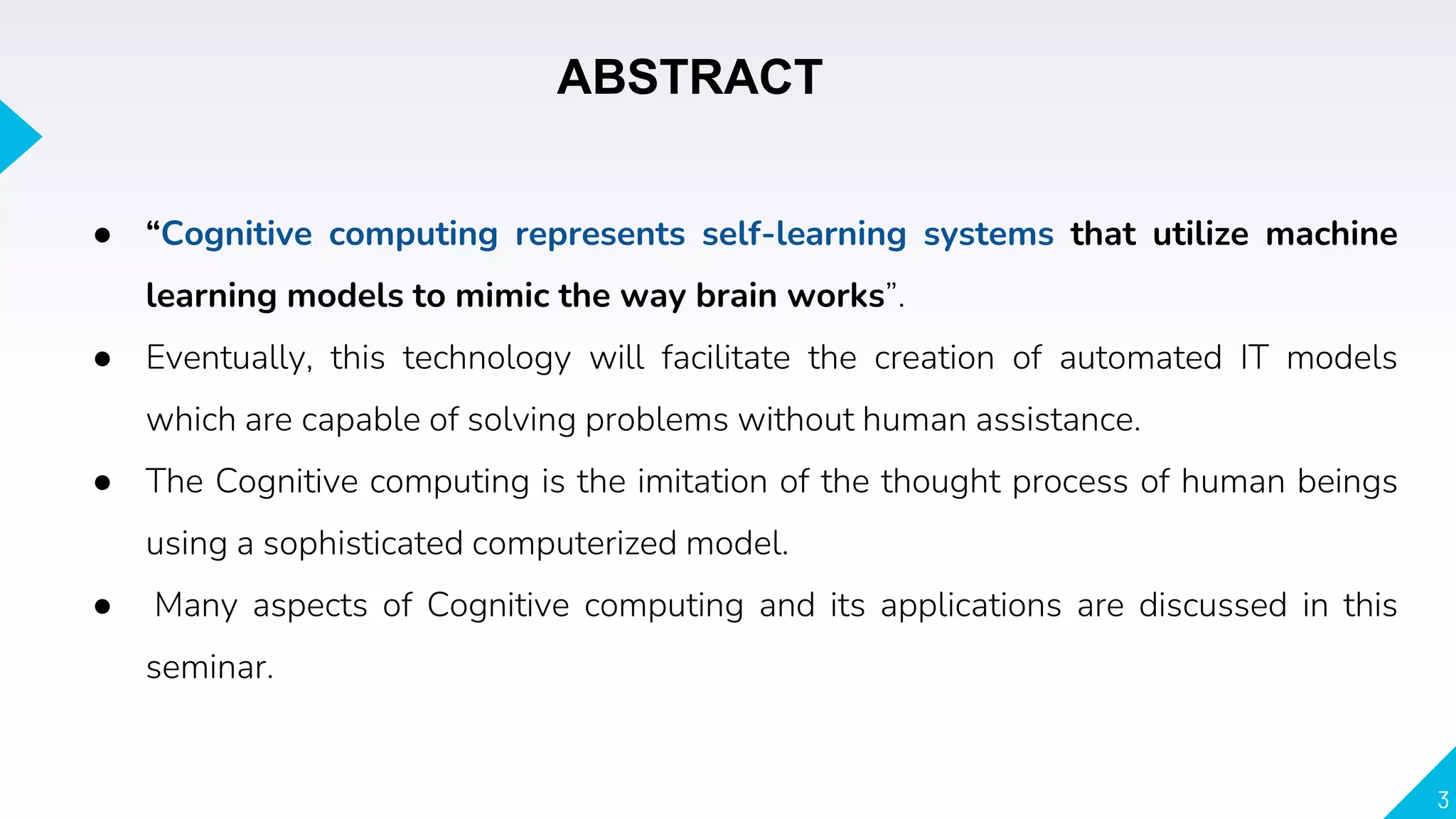 Cognitive computing ppt. | PPTX