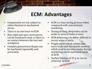 Electrochemical Machining (ECM) | PPTX