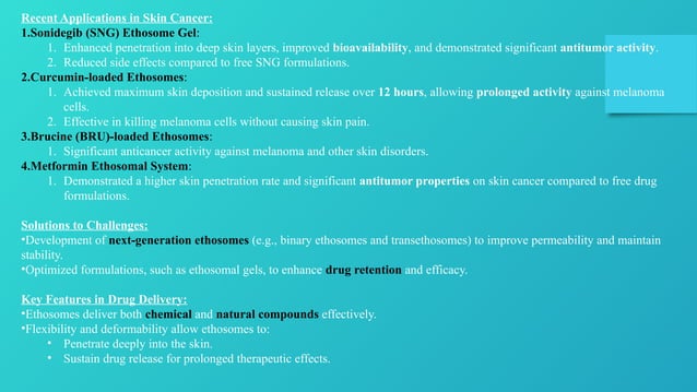 LIPID BASED FORMULATIONS IN TREATMENT OF SKIN CANCER | PPT