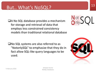 Introduction to NOSQL databases | PPT