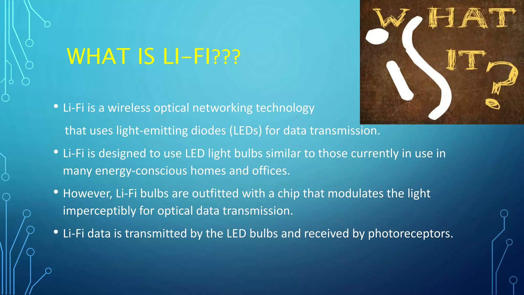 Seminar ppt on li fi technology | PPTX | Computer Networking | Computing