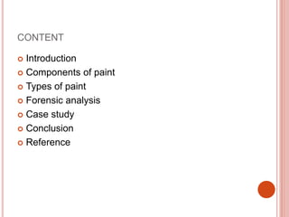 Paints as evidence | PPTX