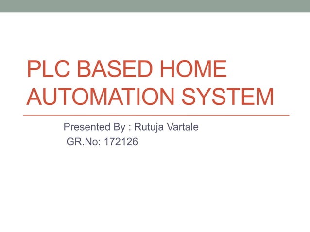 (Seminar PPT )PLC Based Home Automation.pptx