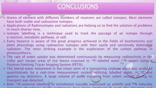 Use of stable and radio isotopes to understand the plant physiological ...