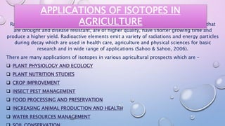 Use of stable and radio isotopes to understand the plant physiological ...