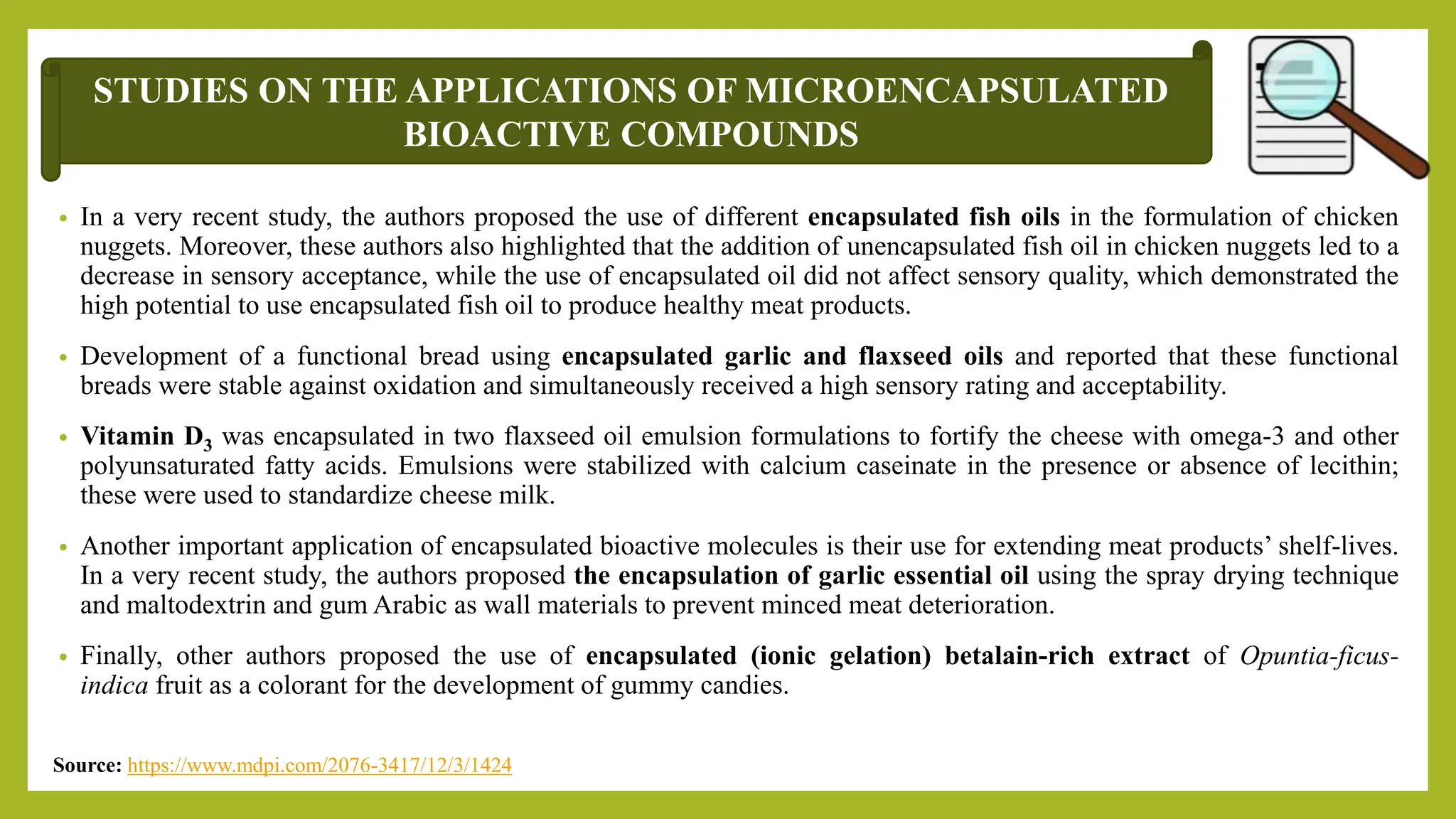 Micro Encapsulation As A Noble Technique For Application Of Bio Active Compounds In The Food