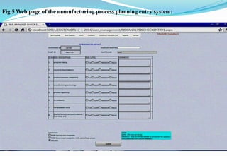 IMPROVEMENT OF MANUFACTURING PROCESS PLANNING USING OF WEB BASED SYSTEM ...