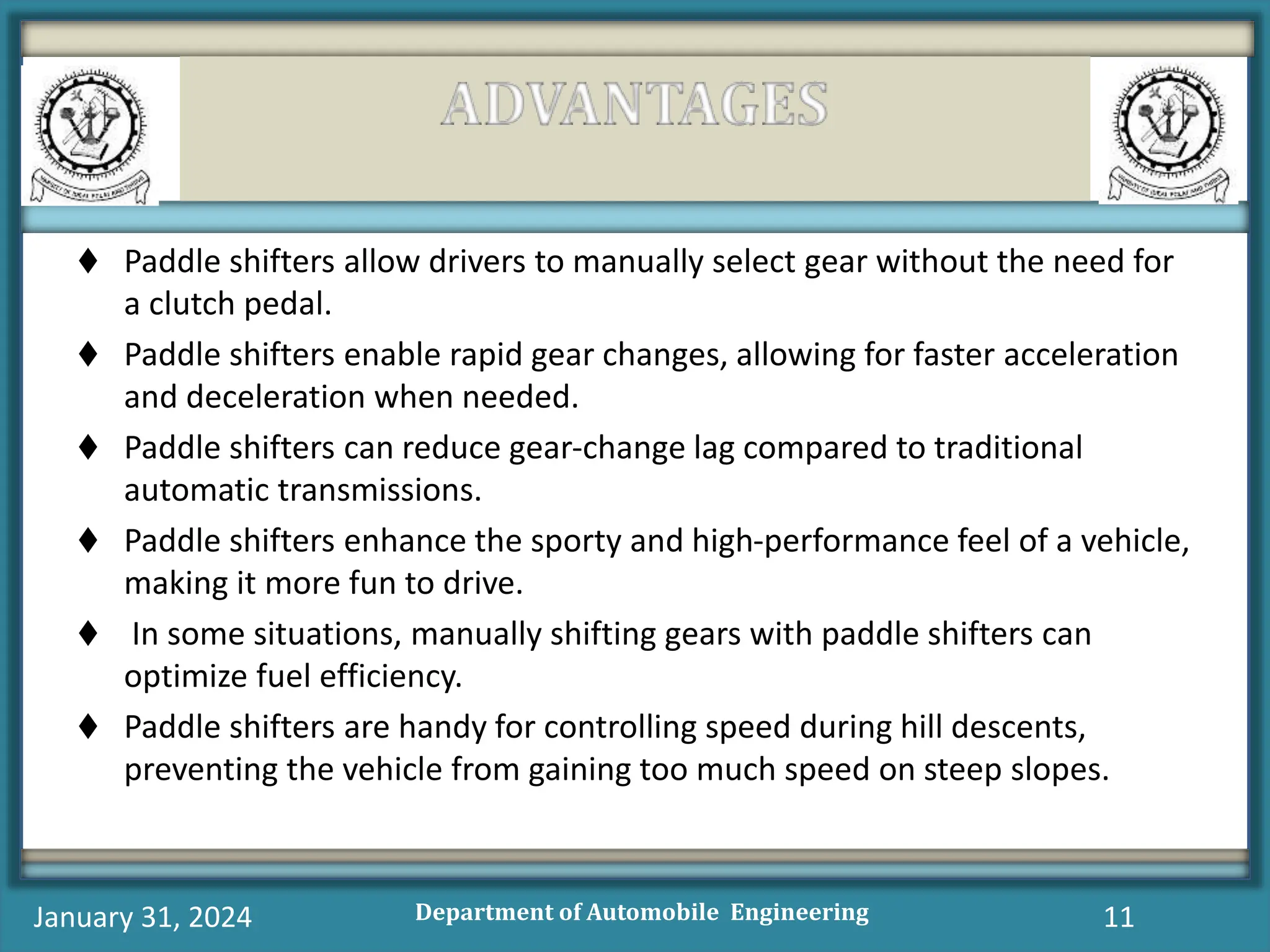 Paddle shifter | PPTX