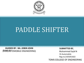 Paddle shifter | PPTX