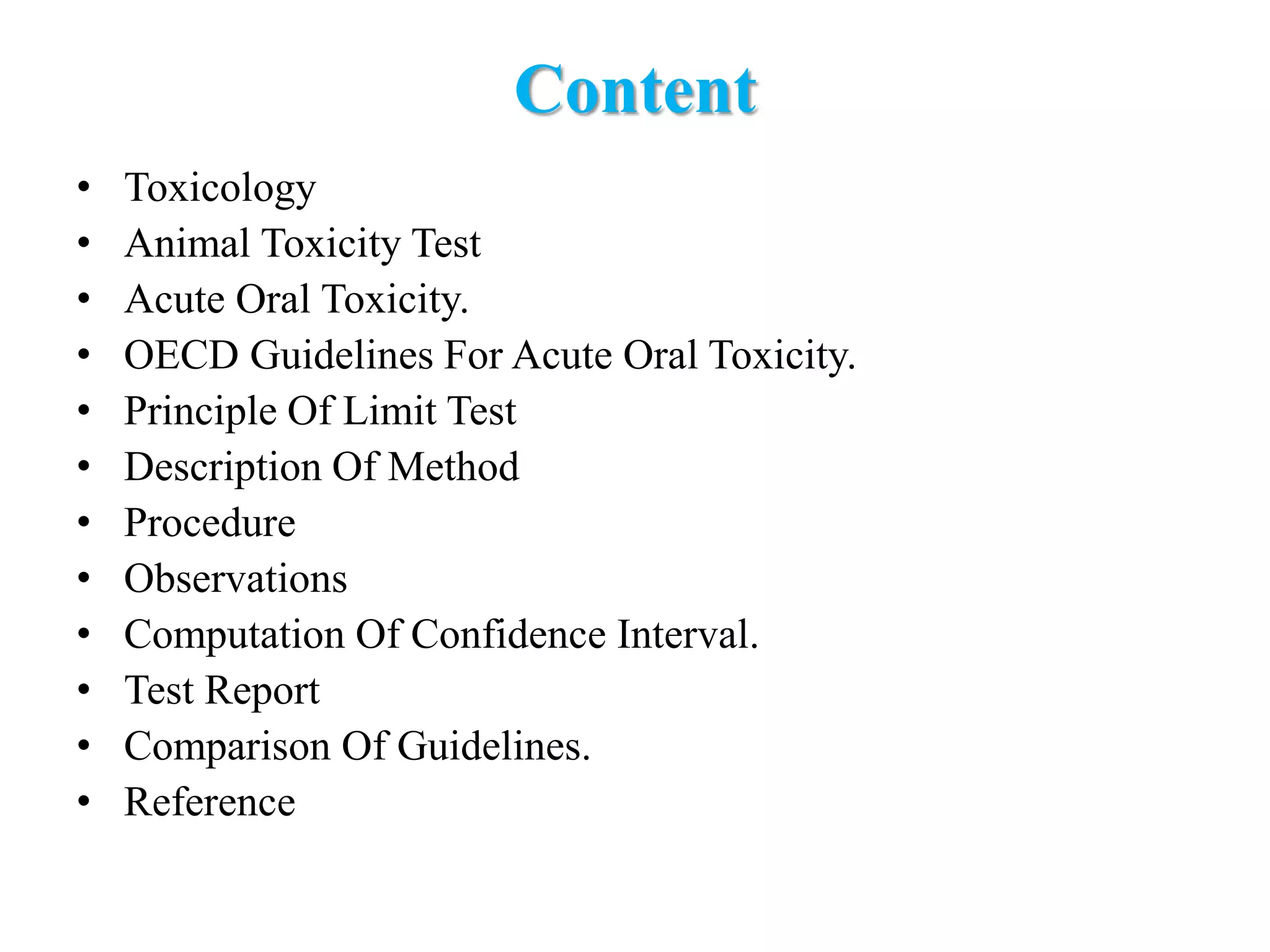 Acute Toxicity by OECD Guidelines | PPTX