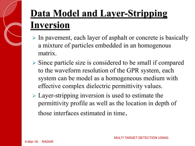 GROUND PENETRATING RADAR(GPR) ppt | PPTX | Information and Network ...