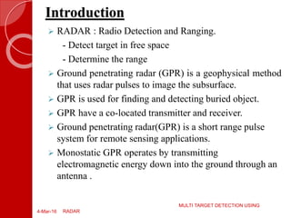 GROUND PENETRATING RADAR(GPR) ppt | PPTX