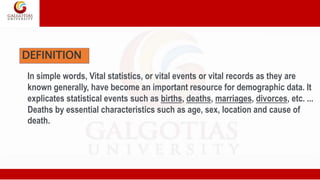Seminar ppt vital statistics prince maurya 21 smas1050004 | PPTX