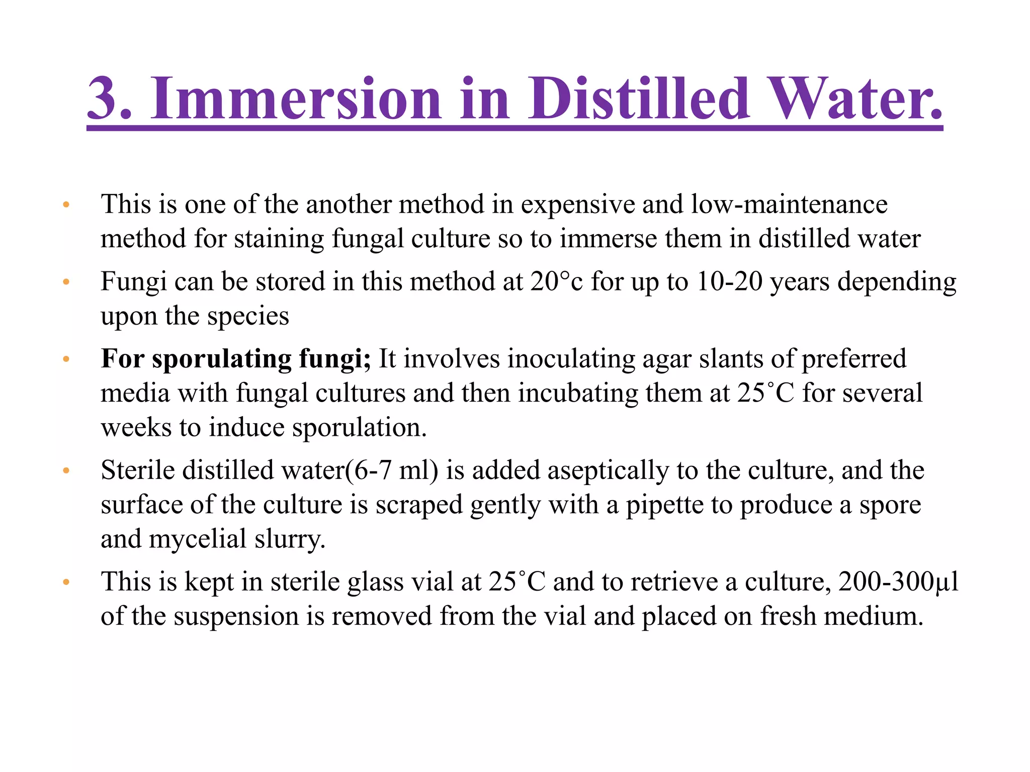 Microbial Culture Preservation and its Methods | PPTX