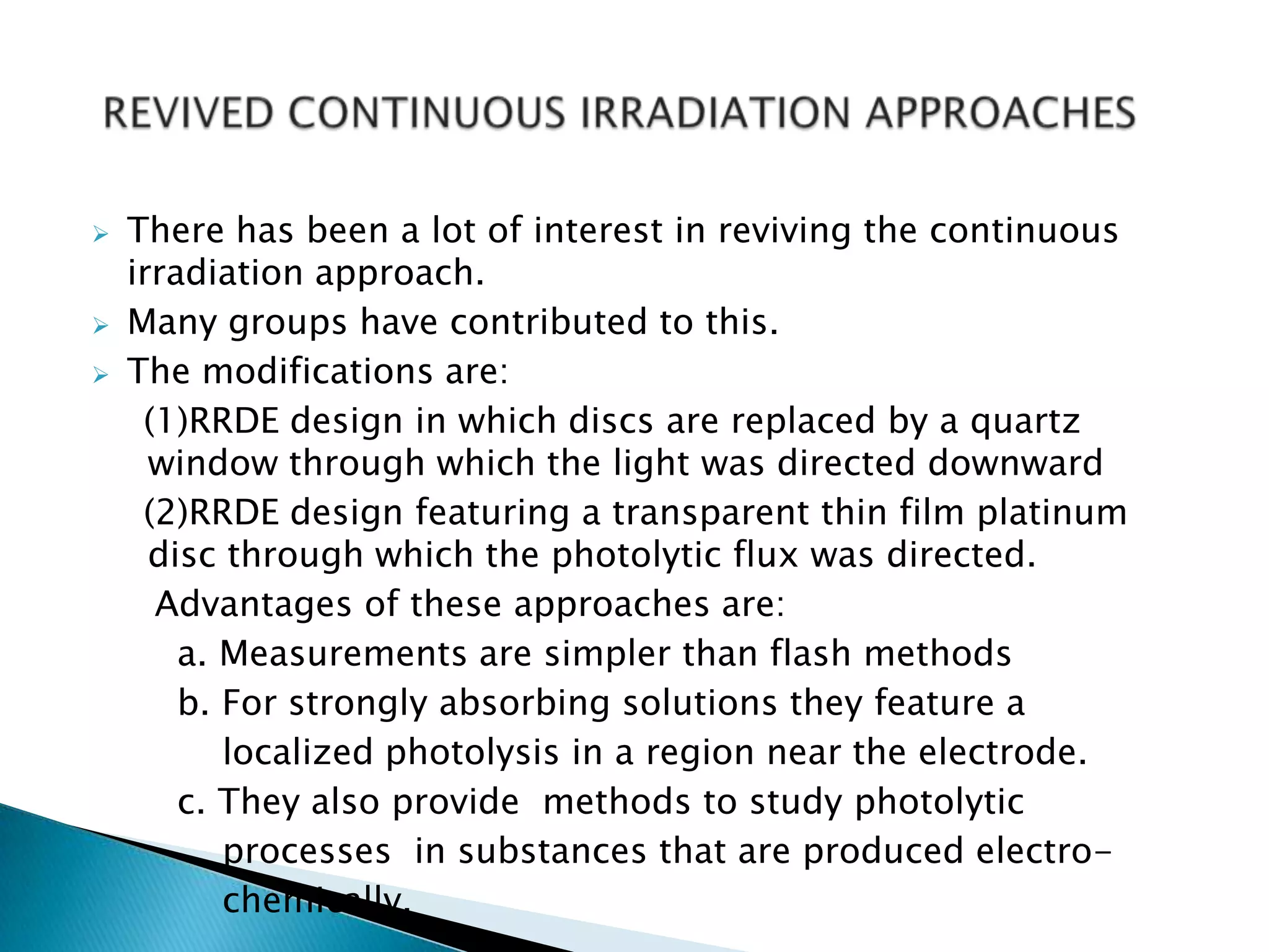 Electrochemical Monitoring of Photolytic Intermediates | PPTX