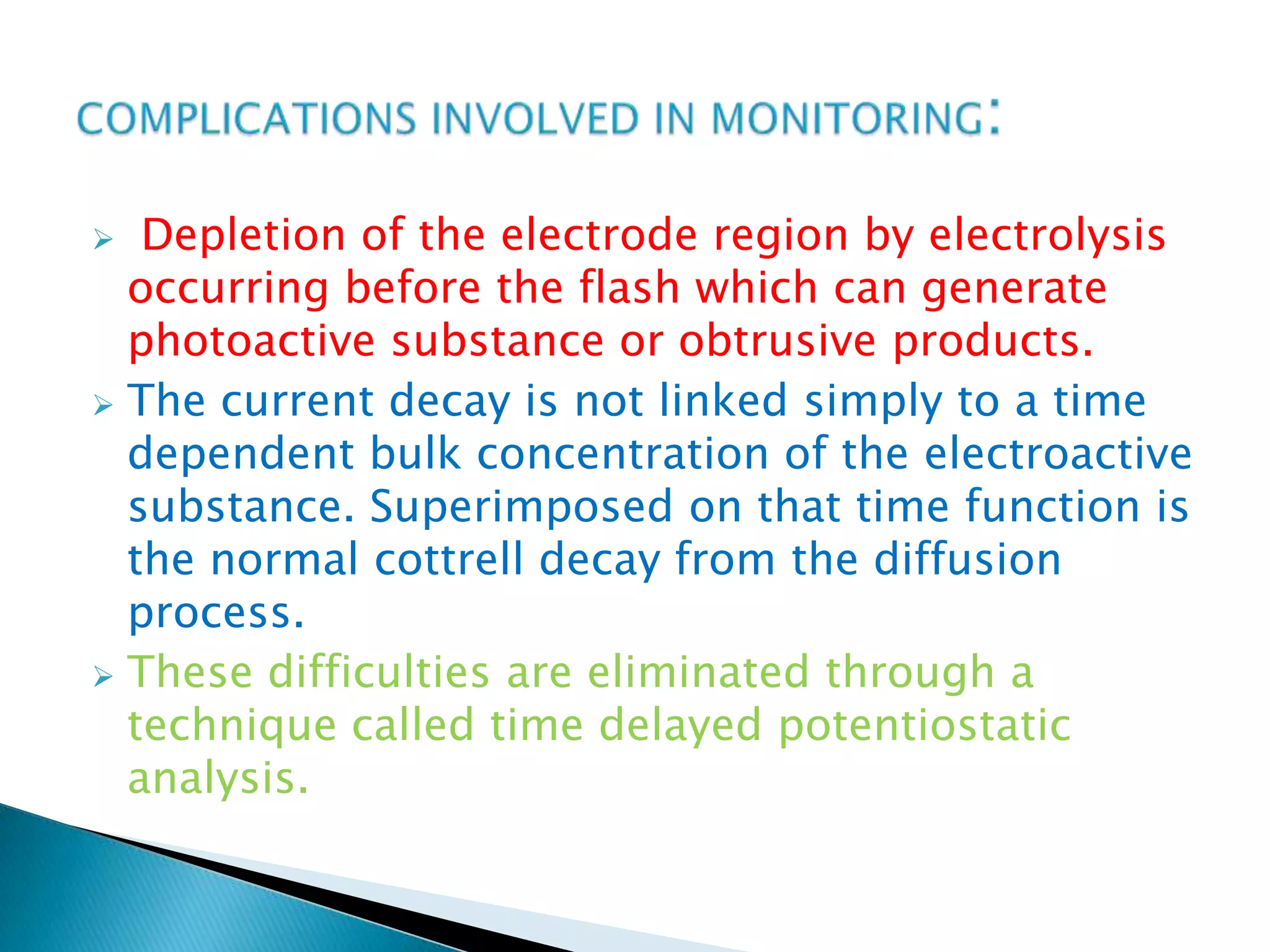 Electrochemical Monitoring of Photolytic Intermediates | PPT
